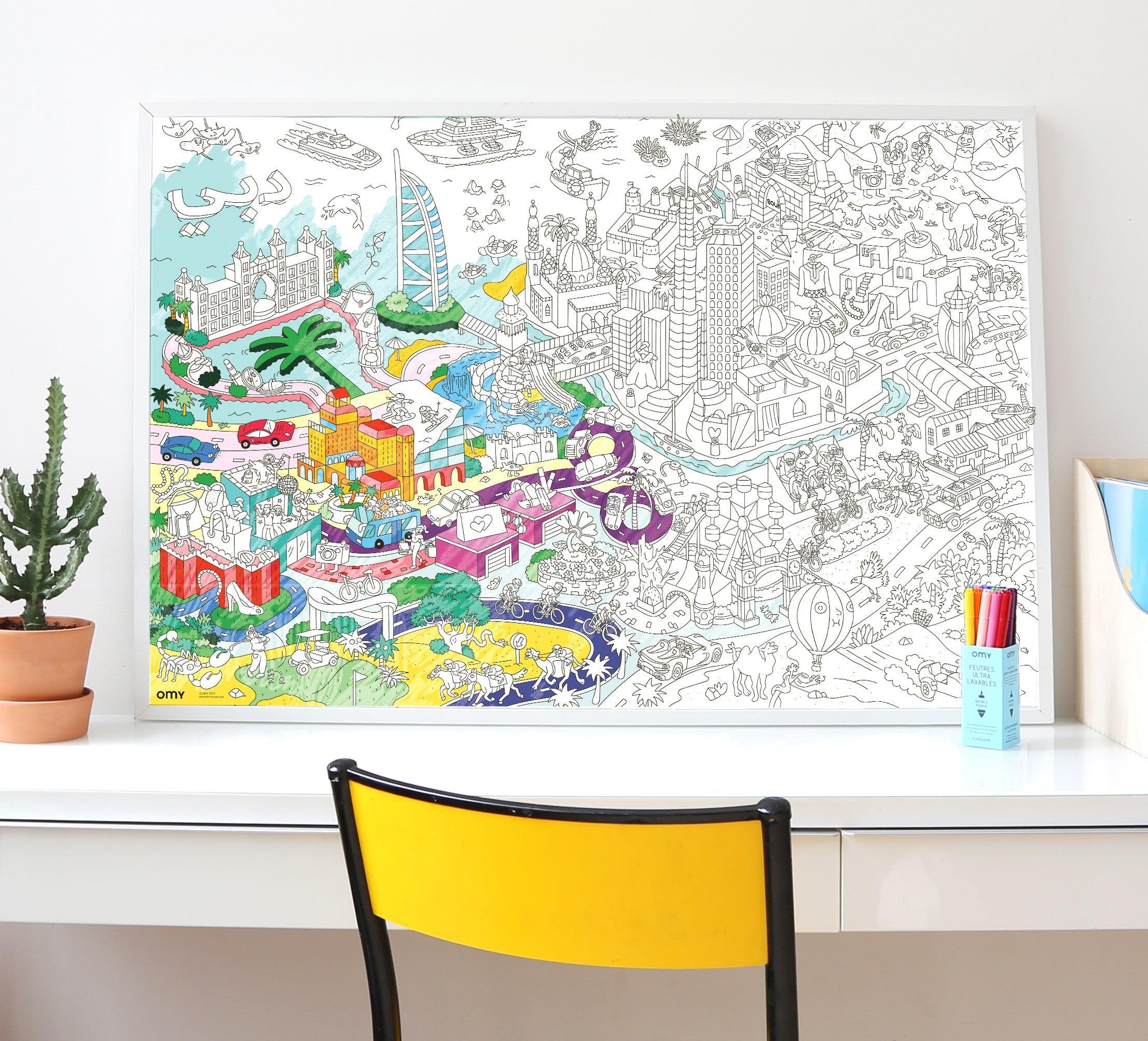 Omy Large Coloring Poster Dubai at TheCrib.ae in Dubai, UAE