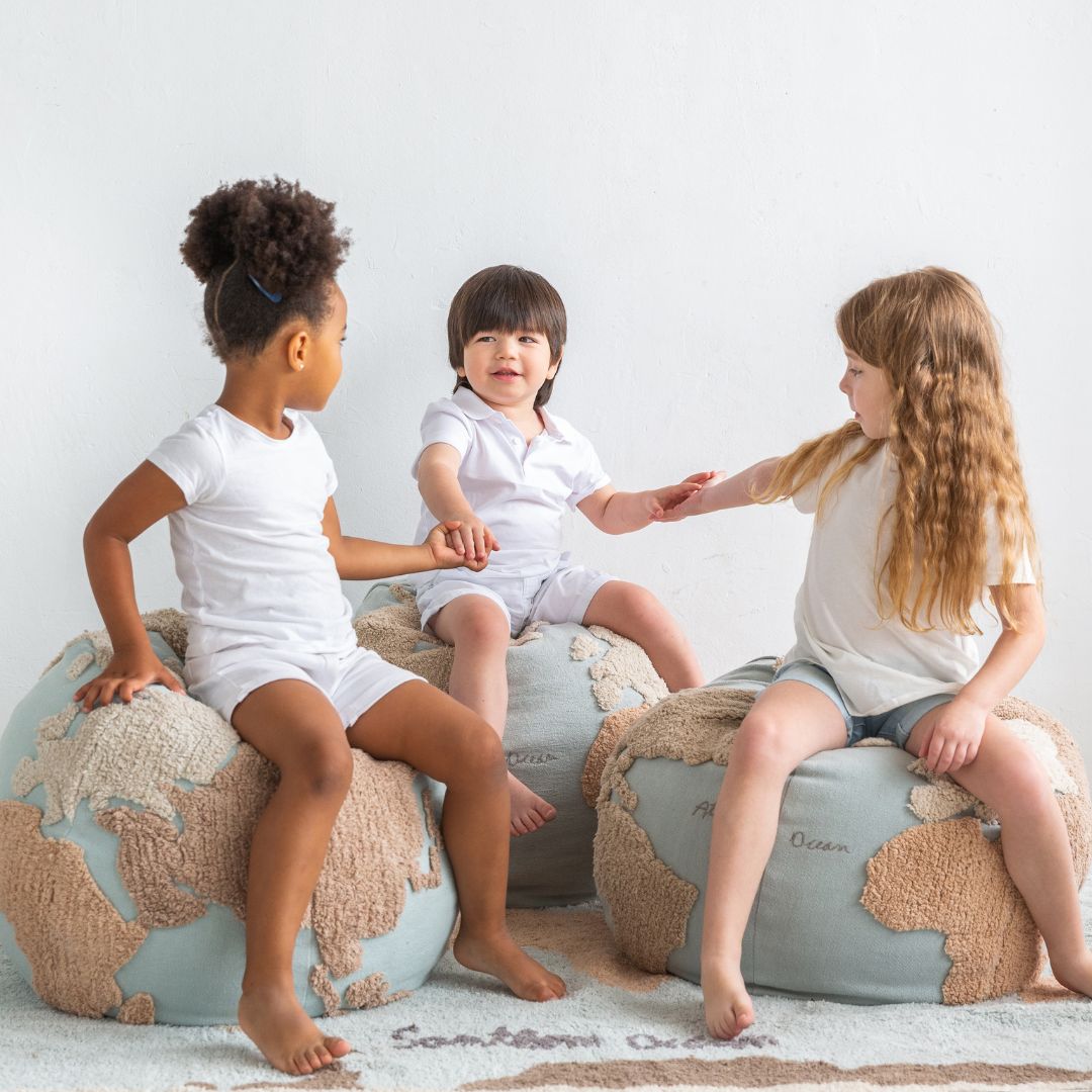 Lorena Canals Pouf World Map at TheCrib.ae